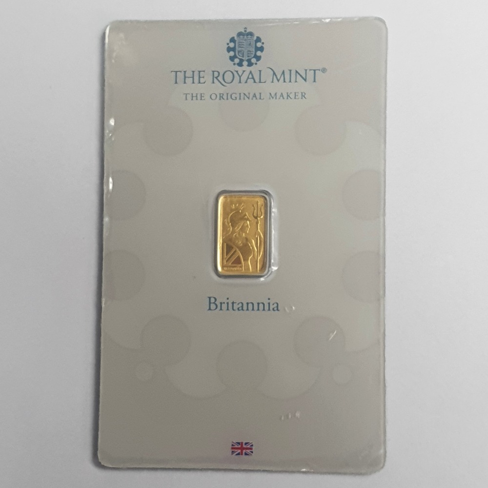 Like New 1g 24ct Gold Bar Britannia The Royal Mint - Own4Less